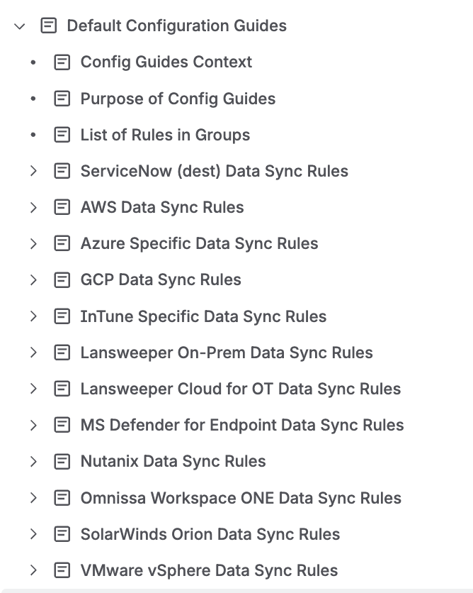 Default Configuration Guides